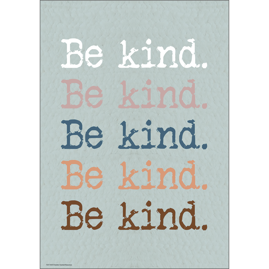 Be Kind. Be Kind. Be Kind. Positive Poster | Teachables Educational ...