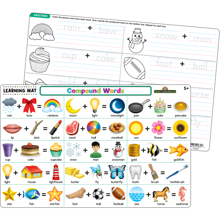 Compound Words Learning Mat Teachables Educational Supply Store compound-words-learning-mat-teachables-educational-supply-store